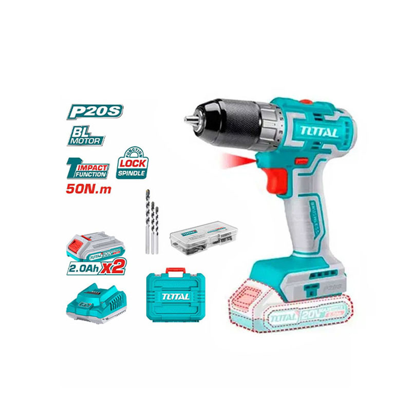Bigtools - Máy khoan không chổi than dùng Pin 20V TOTAL - TDLI20508