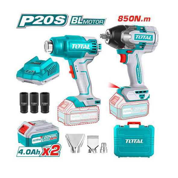 Bigtools - Bộ combo máy siết buloong không chổi than TIWLI2085 & máy thổi bụi TBLI2002 dùng pin ...